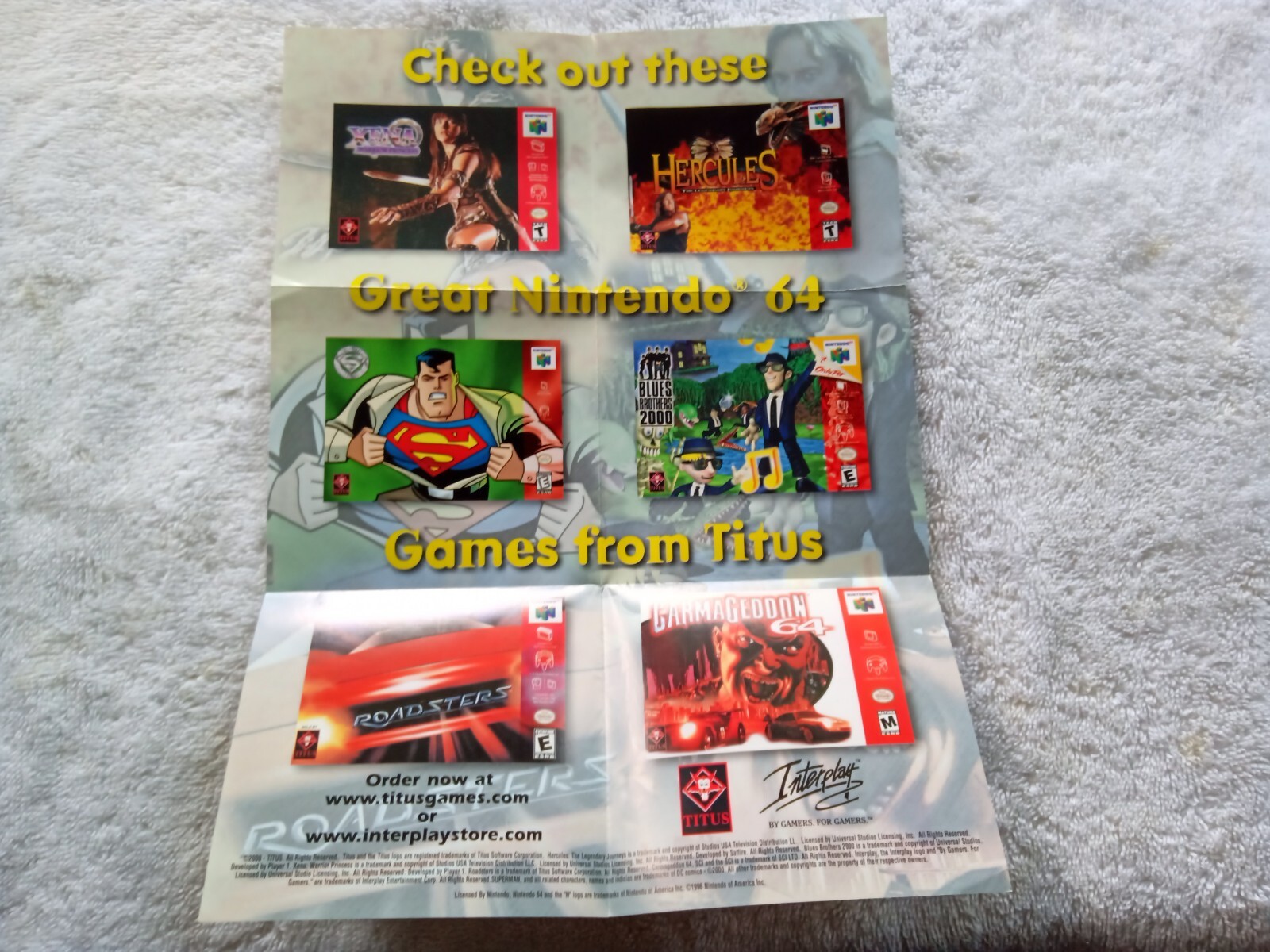 N64 Hercules The Legendary Journeys Blockbuster Exclusive Complete With ...
