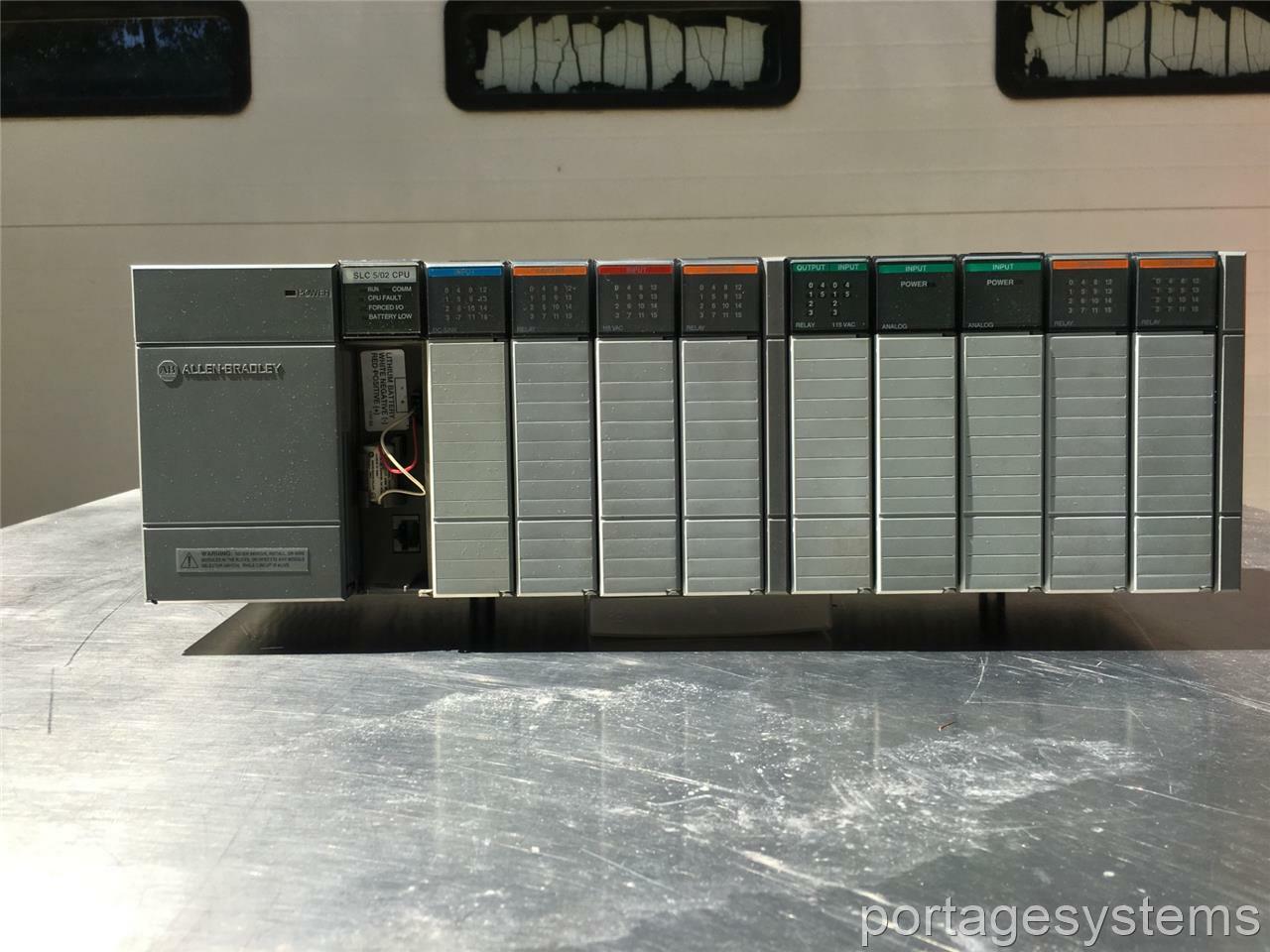 Allen Bradley SLC 5/02 PLC -10-Slot Rack w/Modules 1747-L524 Ser. C | eBay