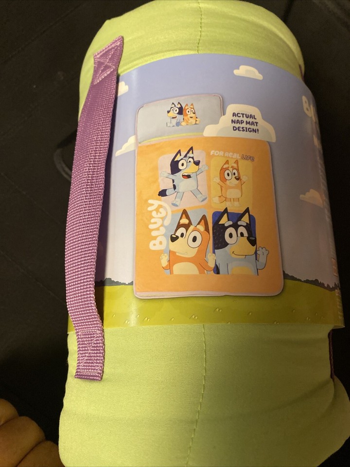 BLUEY Kids Nap Mat 21” x 46” For Real Life- All In One Daycare Travel ...