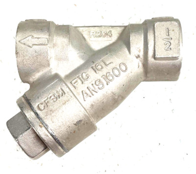 Spirax Sarco 16L Y Strainer CF3M SS 1" Class 600 / 1200-WOG 3/64" Perf ...