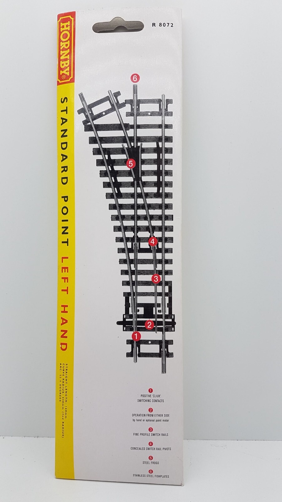 Hornby OO R8072 Left Hand Manual 2nd Radius Points for sale online | eBay