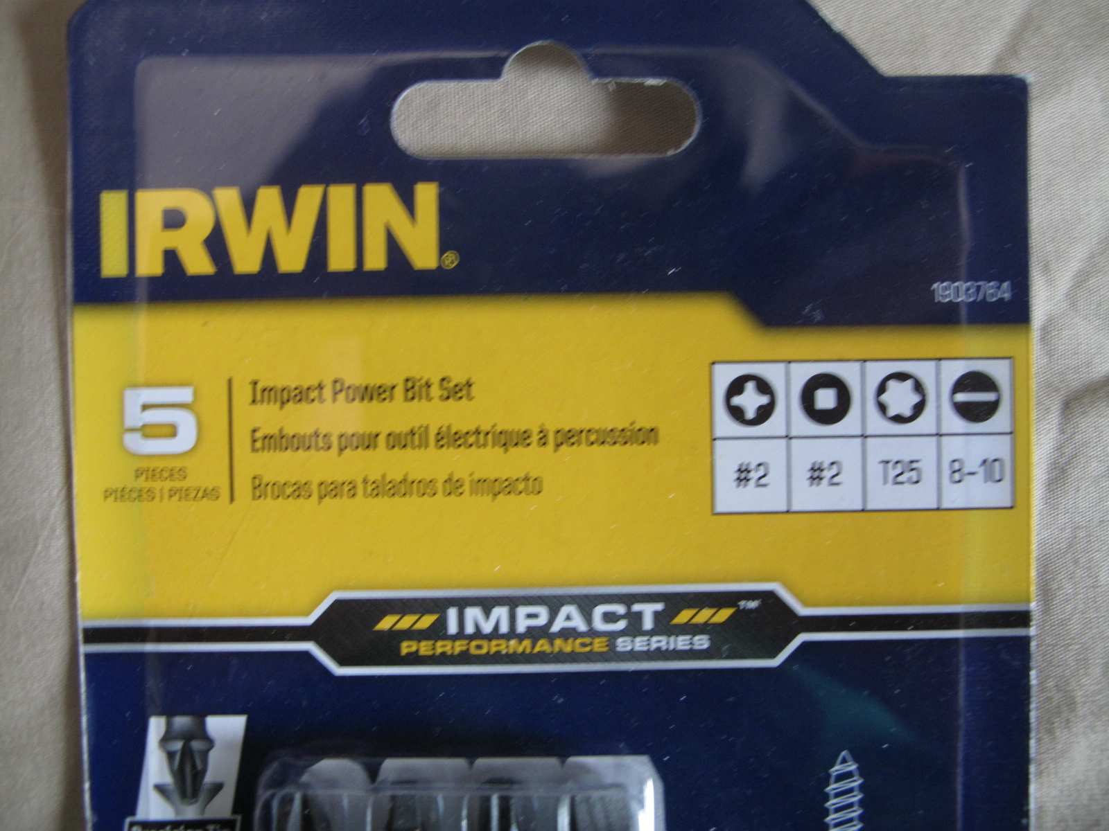 (3) NEW 5 pc Irwin Impact Power Bit Set 1903764 Torx Square Phillips ...
