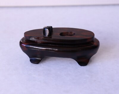 Carved Ebony Wooden Stand for Coral Figurine or Netsuke | eBay