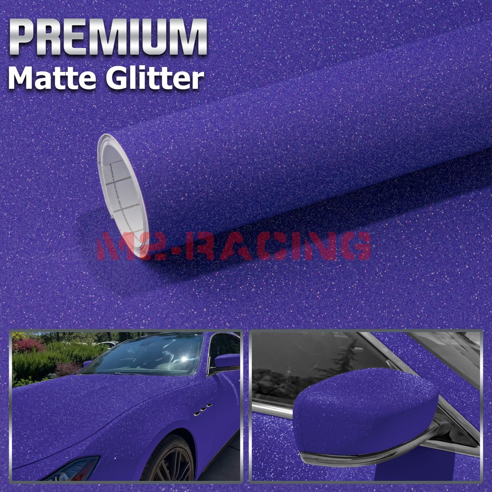 Premium Matte Glitter Sparkle Vinyl Wrap Sticker Decal Sheet Bubble ...