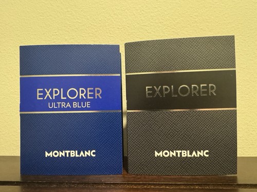 Two Montblanc Explorer Ultra Blue EDP Perfume Sample Sprays 2 ml / 0.06 ...