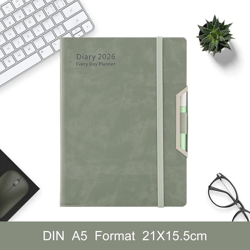 Academic Diary 2026,Diary 2026 Day Per Page, Hardcover Organized from ...