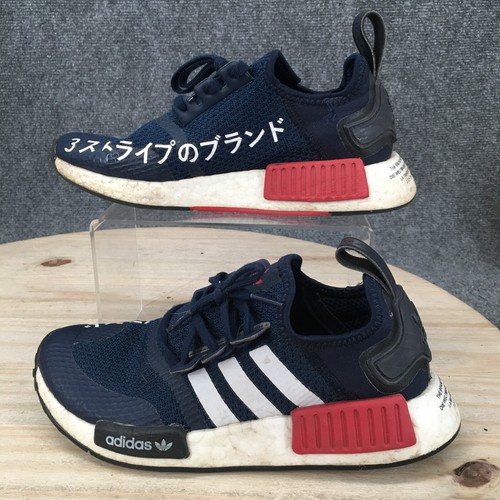 Adidas Shoes Mens 5 M NMD R1 Running Lace Up Sneakers Blue Black White ...