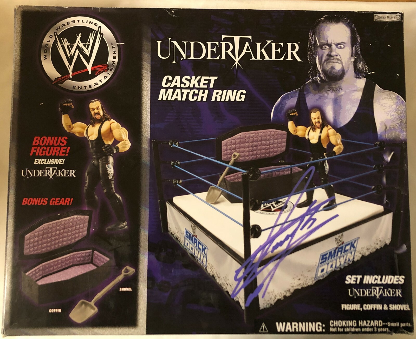 The Undertaker Autographed Signed Casket Match Ring and Figure PSA/DNA ...