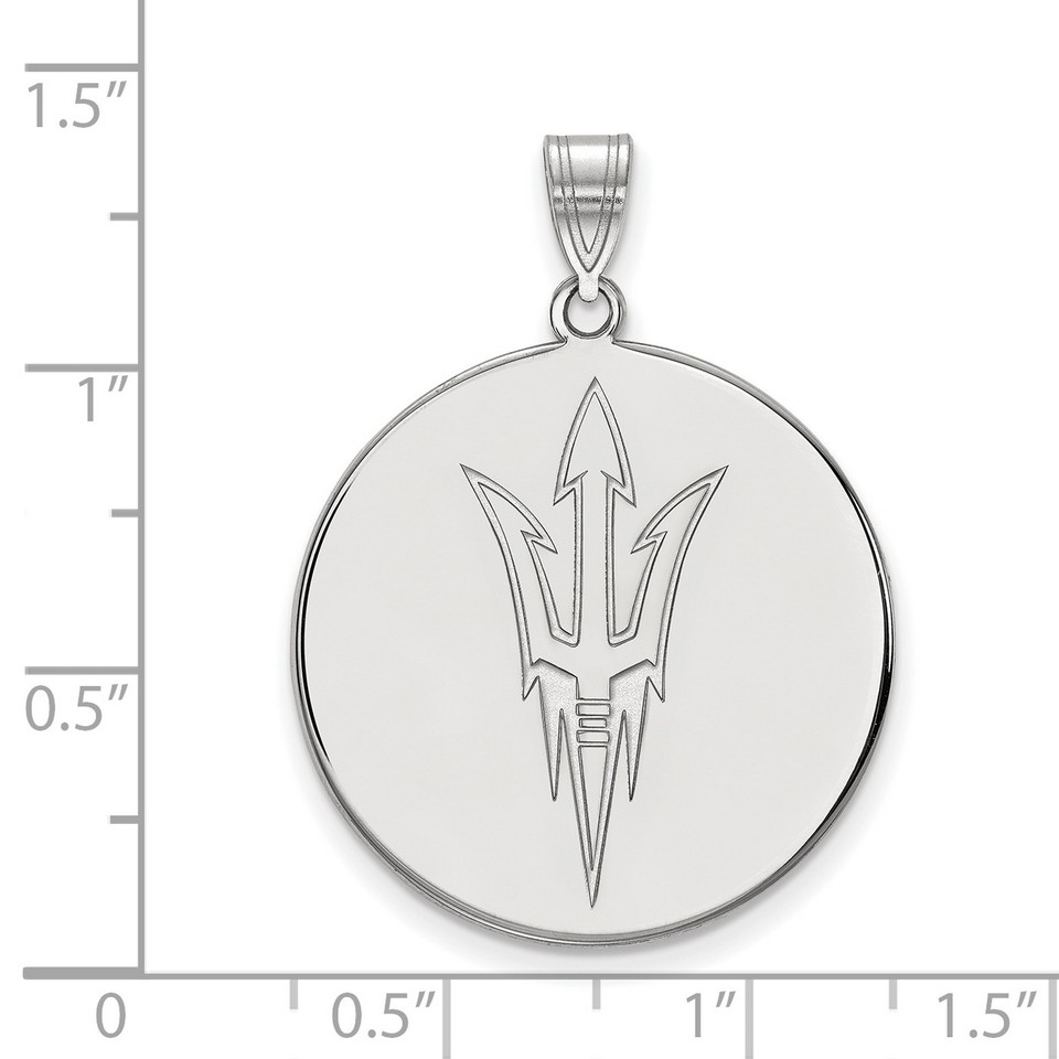 Arizona State University Sun Devils Pitchfork Disc Pendant in Sterling ...