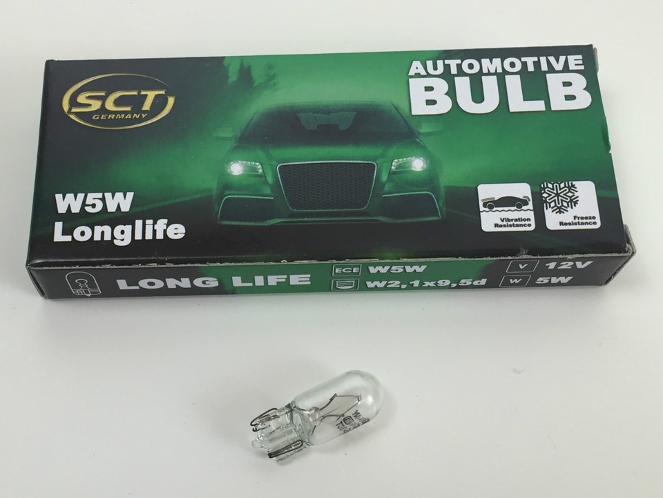 20 Piece Sct Germany W5W Longlife Lamp Bulb 12V 5W W2.1 X 9.5d E ...