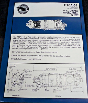 United Technologies Pratt & Whitney PT6A-64 Turboprop Engine ...