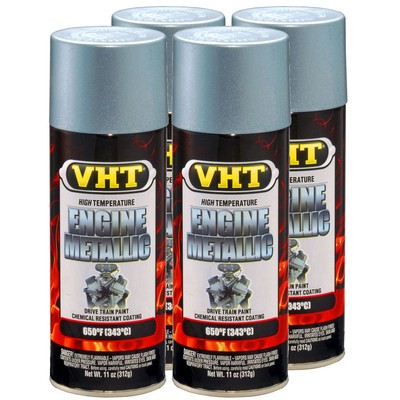 VHT Paint VHTSP403 (4-PACK); Engine Metallic 11oz Titanium Silver Blue ...
