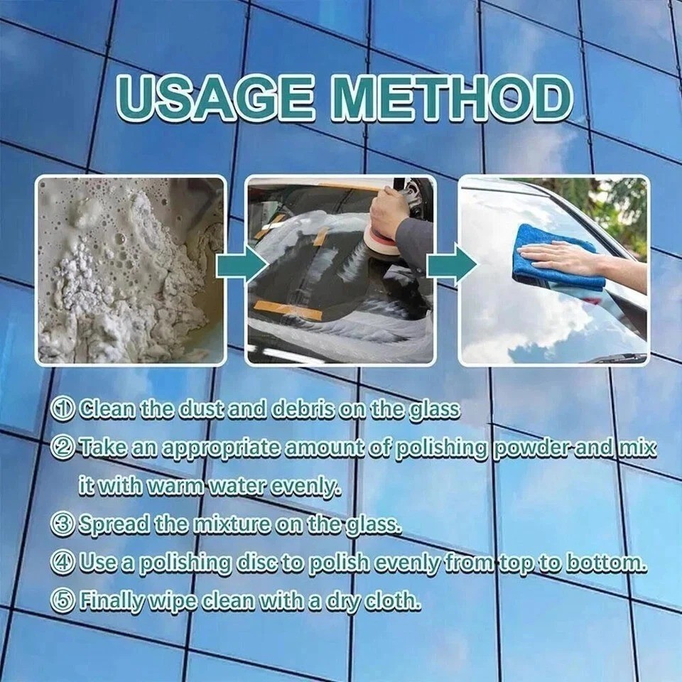 100g Deep Scratch Remover Repair Glass Polishing Kit Cerium Oxide ...