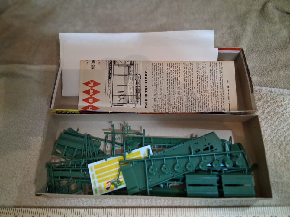 Vintage 1959 Hawk San Francisco Cable Car Model Kit 1/4" Scale | eBay