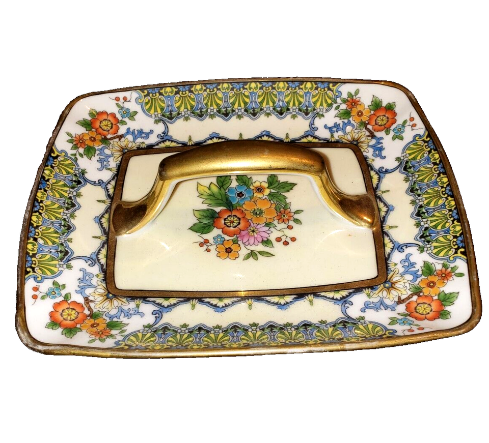 Vintage Noritake Floral Handled Dish Tidbit Bonbon Nappy Lemon Japan | eBay