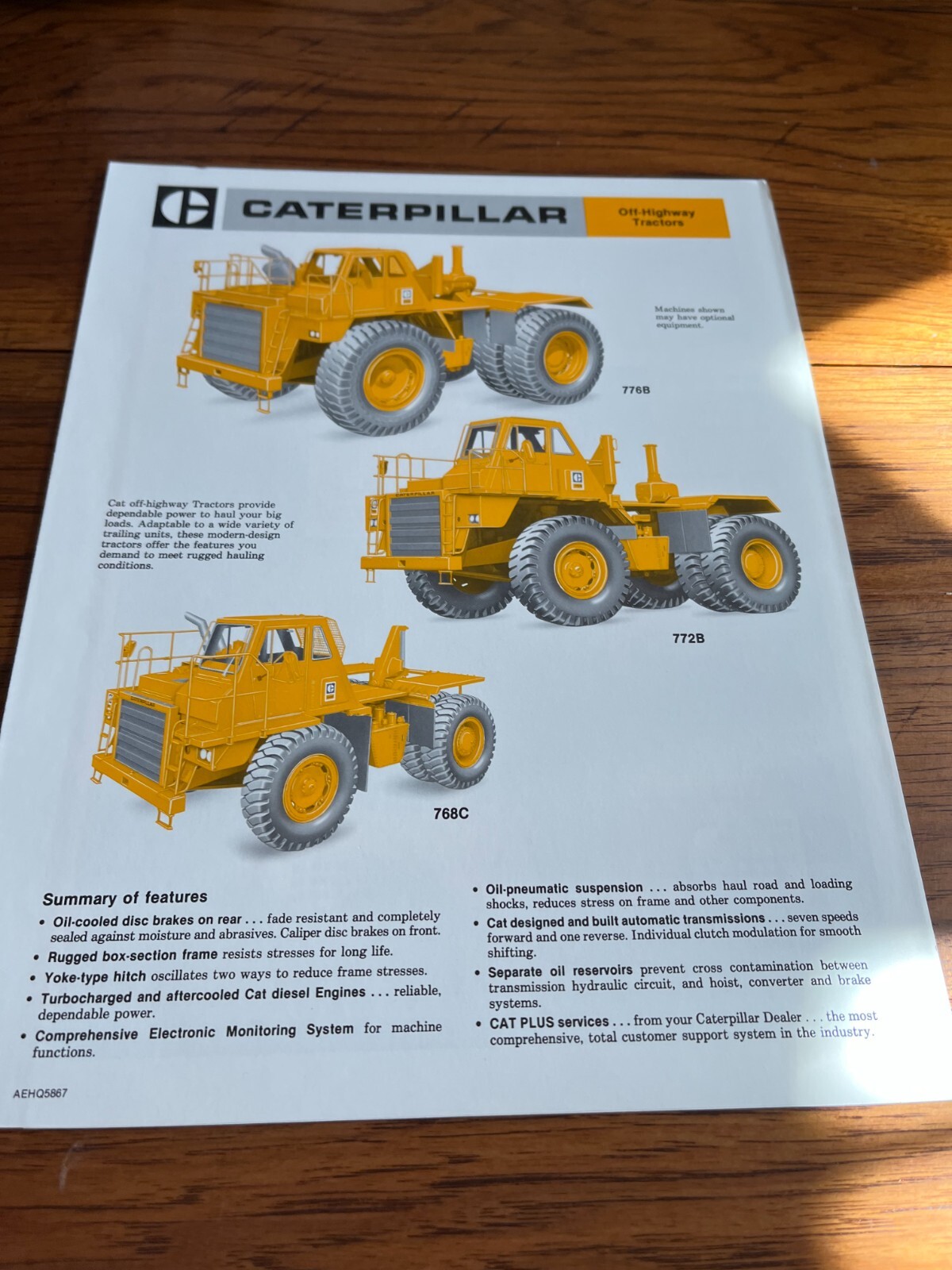 Caterpillar CAT 776B 772B 768B Off Highway Trucks Brochure FCCA | eBay