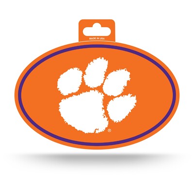 Clemson Tigers Oval Decal Sticker Full Color NEW 3x5 Inches Free Ship ...