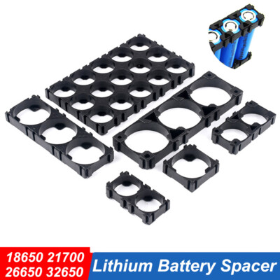 18650 21700 26650 32650 Lithium Battery Spacer Fixture Bracket Plastic ...
