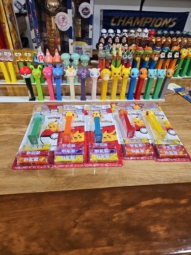 New Sealed And Open PEZ Pokémon Dispensers And With Pez Stand. Lot Of ...