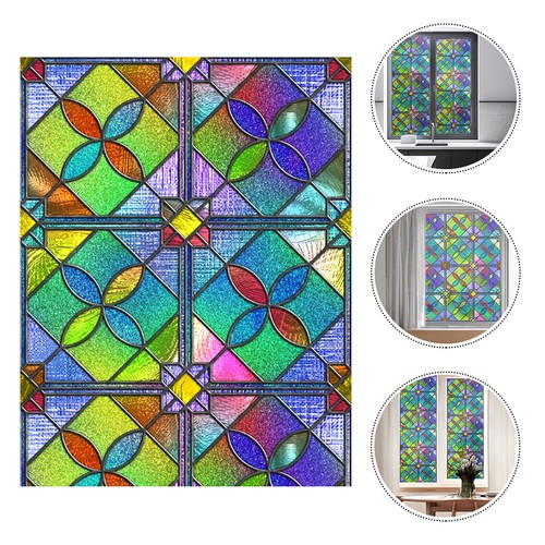 Glass Window Privacy Film PVC Static Cling Decorative Non Adhesive ...