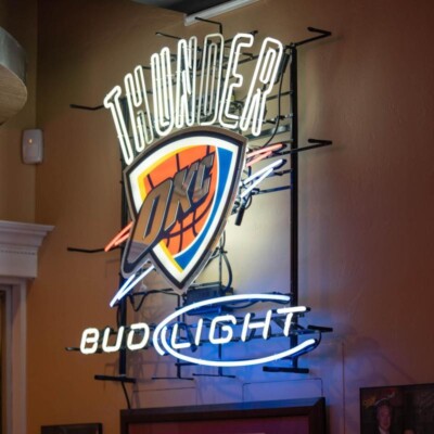 Oklahoma City Thunder Beer 24"x20" Neon Sign Lamp Light Show Gift Party ...
