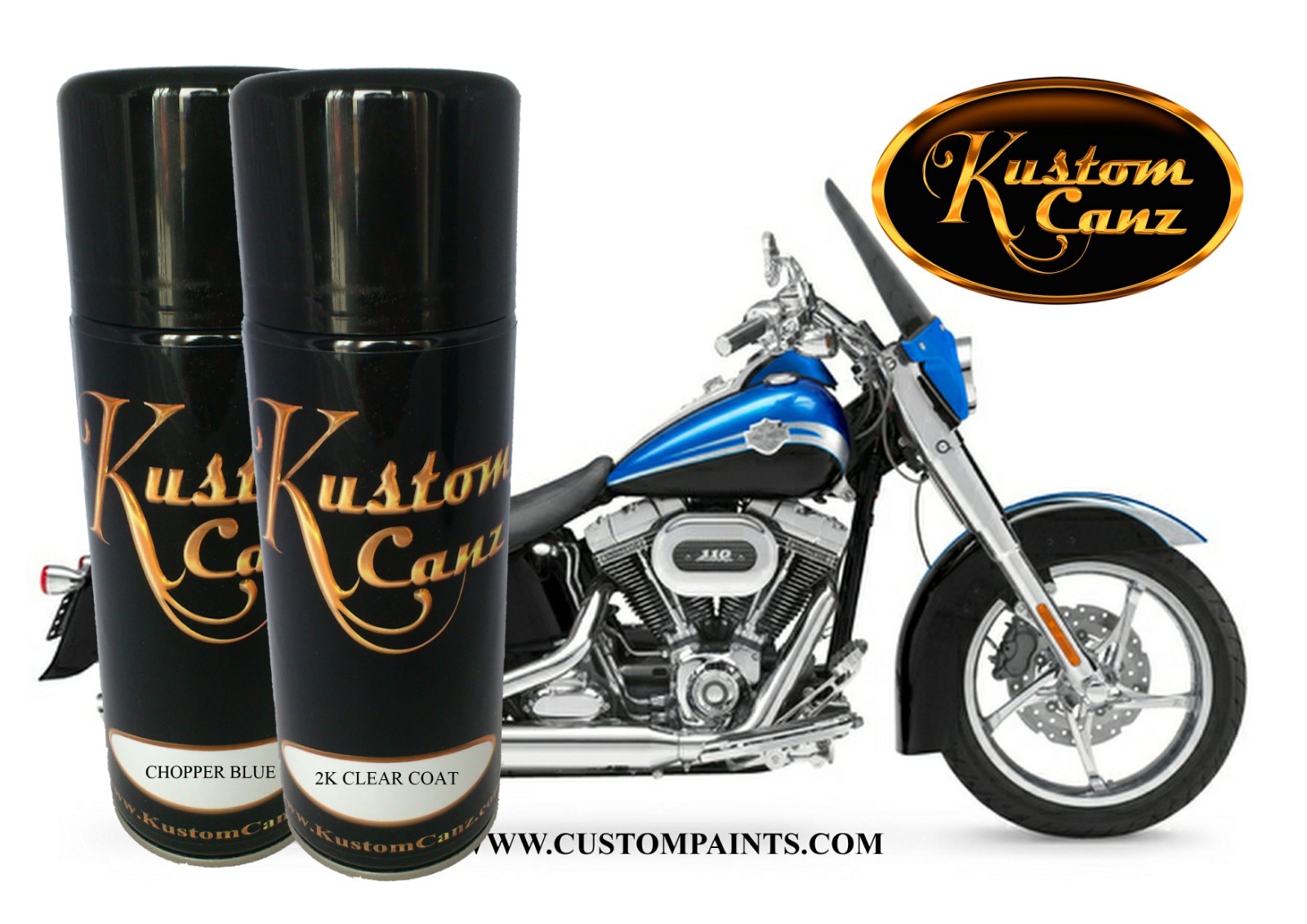 12oz Aerosol Harley Davidson Chopper Blue - Urethane Based, Motorcycle ...