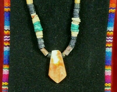 Peruvian necklace - beads, shells and natural stone - energetic ...