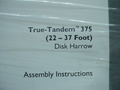 Case-IH 375 Disk Harrow 22'-37' True Tandem Assembly Manual 2015 NIP | eBay