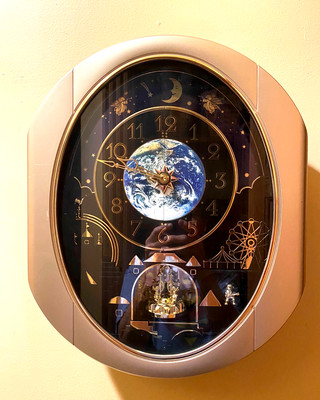 Rhythm Clock "Peaceful Cosmos" Magic Motion Wall Clock | eBay