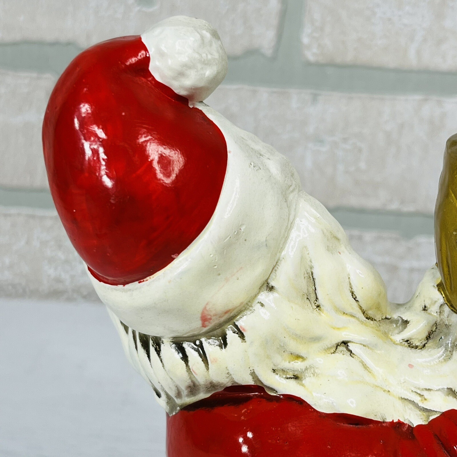 Vintage MCM Christmas Santa Claus Candle Holder Reclining Candlestick ...