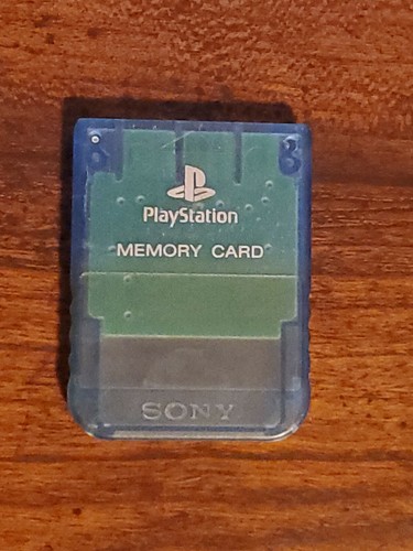 Official Sony PlayStation PS1 Memory Card OEM Translucent Green Tested ...