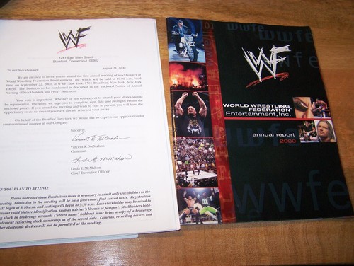 WWE Annual NYSE Report 2000 World Wrestling Entertainment WWF | eBay