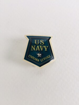 VINTAGE WWII MILITARY US NAVY CIVILIAN SERVICE PIN BADGE | eBay