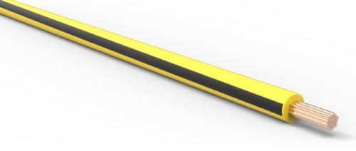 TXL Automotive Wire 18 AWG YELLOW w/ BLACK Stripe Bulk 50 ft Primary ...