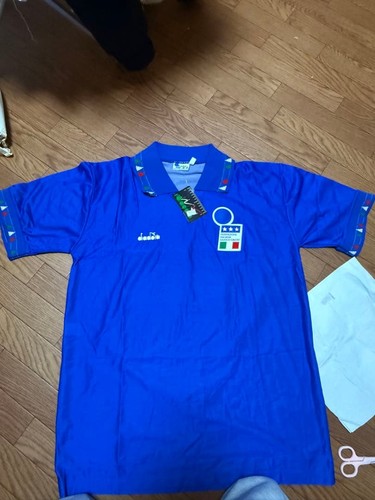 Diadora Italy National Team 1992-1993 Jersey L Blue Roberto Baggio #10 ...
