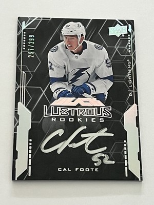 2020/21 Upper Deck Black Lustrous Rookie Cal Foote RC Auto /299 TB ...