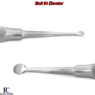Dental Molt #4 Periosteal Elevator Bone Curette Double Ended Implant ...