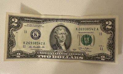 $2 Bill-UNIQUE /RARE- Series 2013-STAR NOTE-LOW Serial Number- | eBay