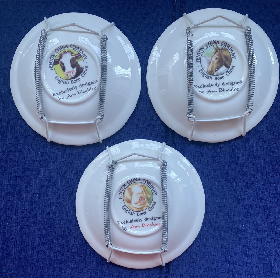 Fenton Bone China Ann Blockley Mini Collector Plates X 3 | eBay