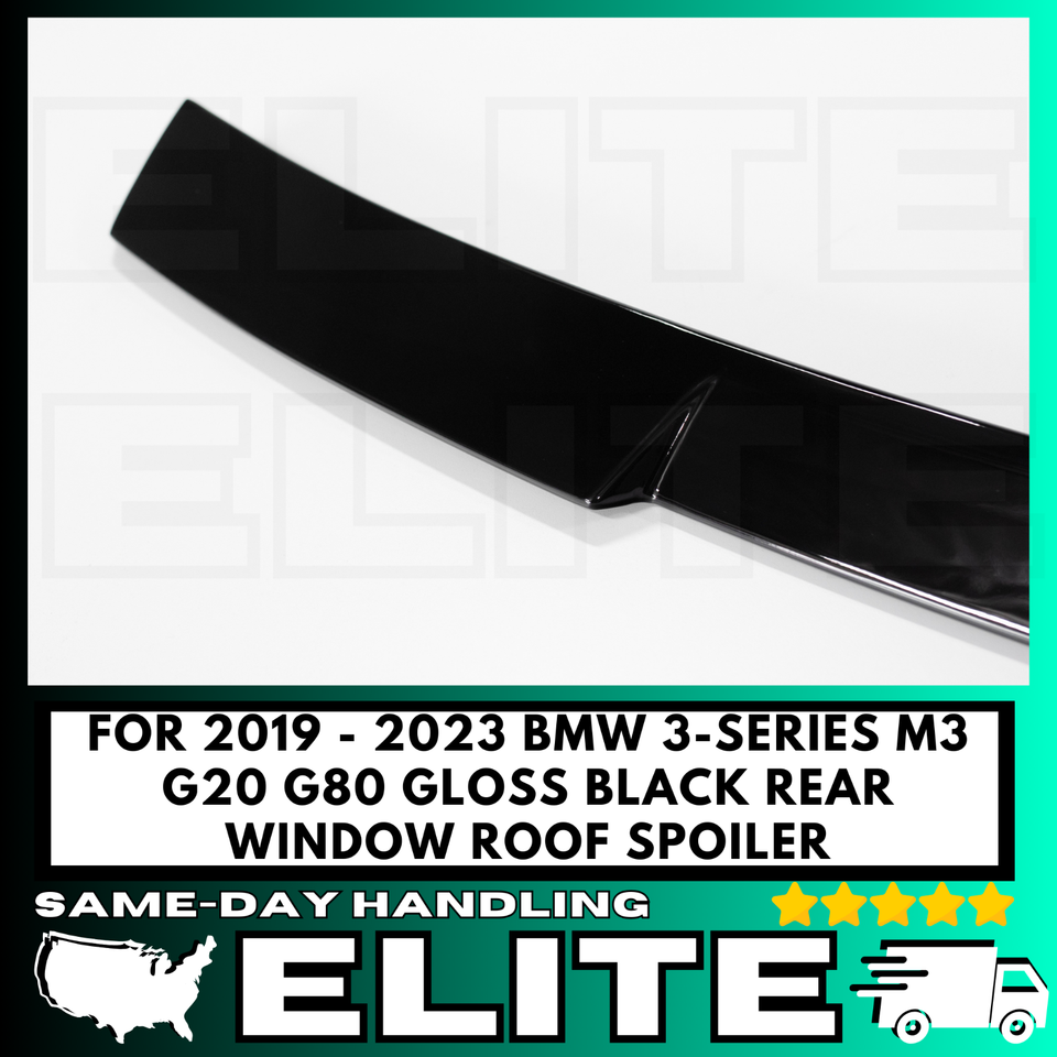 FOR 2019-23 BMW G20 320i 330i M340i G80 M3 GLOSS BLACK REAR WINDOW ROOF ...