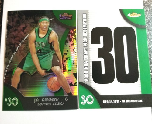 J.R GIDDENS 2007-08 TOPPS FINEST GREEN REFRACTOR XRC RC #/149 CELTICS ...