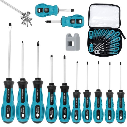 12Pcs Magnetic Tip Screwdriver Set with Demagnetizer Sturdy Screw ...