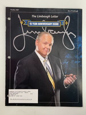 Rush Limbaugh Letter Newsletter Magazine October 2007 History Will ...