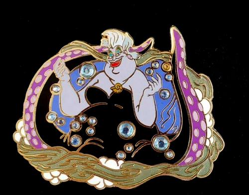 Diva Ursula LE 125 Disney Pin Evil Villain Under Sea Crystals Bubbles ...