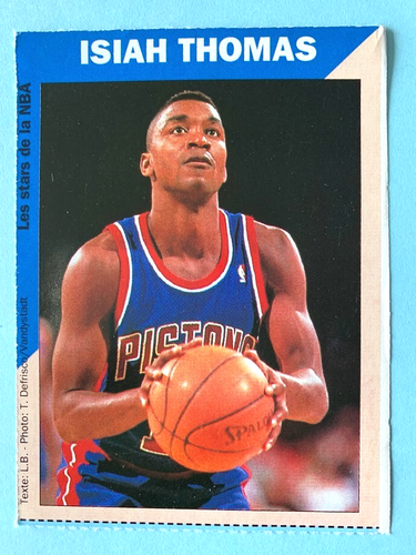 ISIAH THOMAS DETROIT PISTONS NBA STAR BASKET BALL FRENCH ROOKIE CARD 90 ...