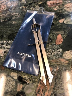 DIETZGEN N 718-P 6" DRAFTING COMPASS IN ORIGINAL PLASTIC POUCH | eBay