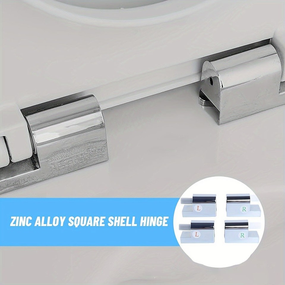Hinged Connection Kit for Fixed Toilet Seats with Soft Closing Feature ...
