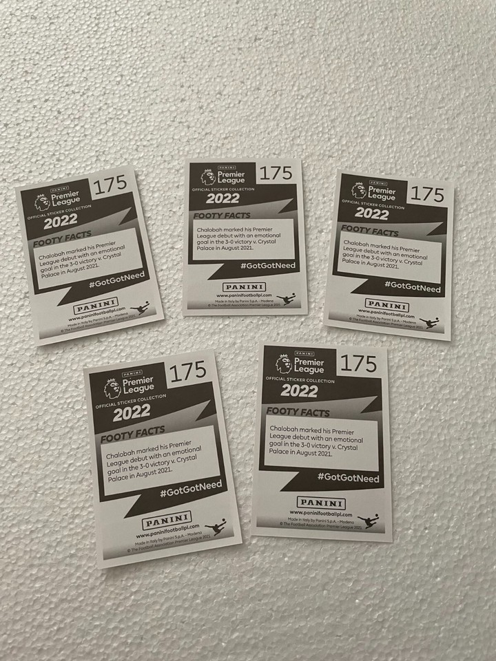 Panini English Premier League 2021 2022 lot of 5x Trevoh Chalobah ...