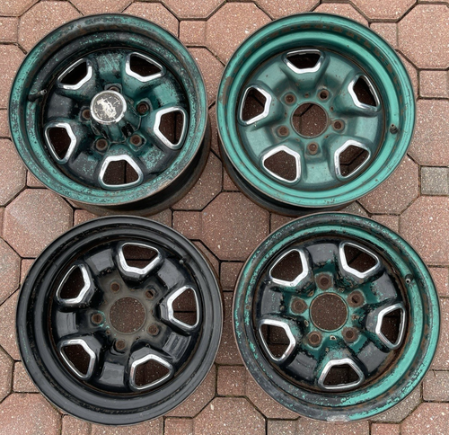 Oldsmobile Cutlass 442 14x7 SSII Rally Wheels Set Bolt-On Caps (Read ...