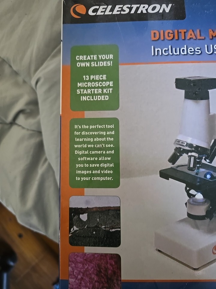New Celestron Digital Microscope Kit w/ USB Camera Model 44321 | eBay